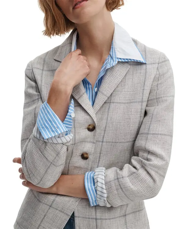 Rag & Bone Plaid Linen Blazer