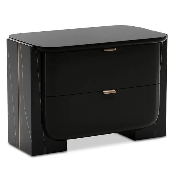 CARACOLE Overlap Large Nightstand, Dark