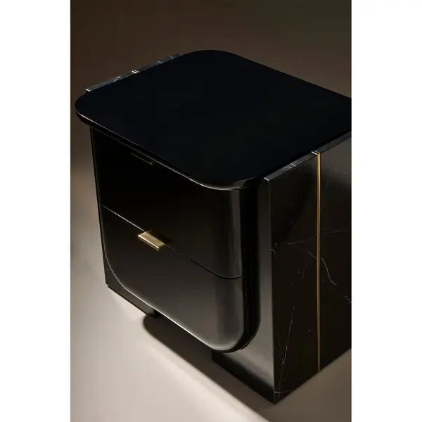 CARACOLE Overlap Small Nightstand, Dark