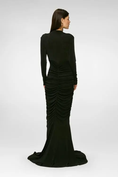 DASKA Ares Ruched Maxi Dress