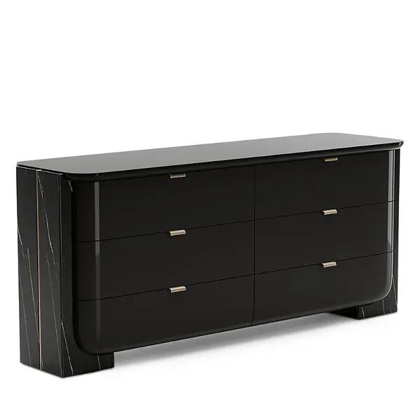 CARACOLE Overlap Dresser, Dark - Piano Black/whisper Of Gold/nero Marqu