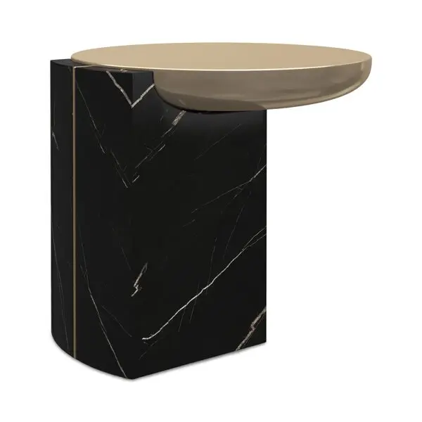 CARACOLE Overlap Round Side Table, Dark