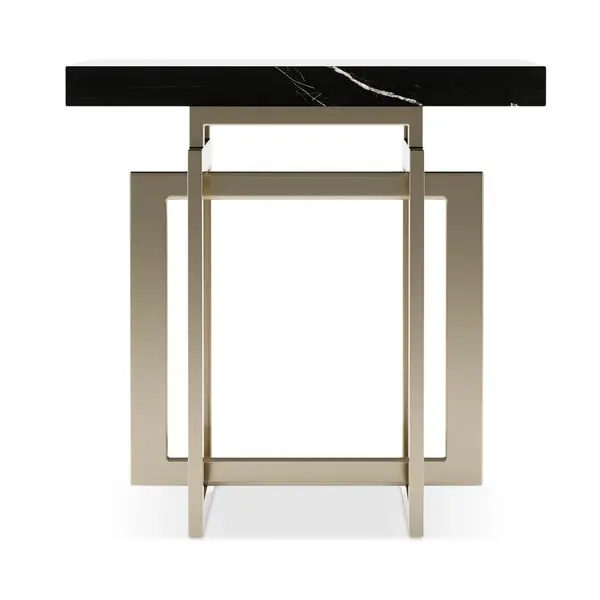 CARACOLE Wish You Were Here Square Side Table, Dark
