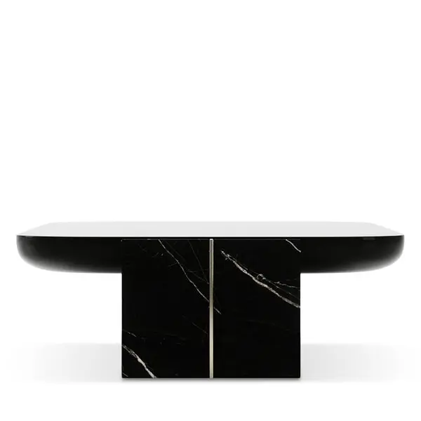 CARACOLE Overlap Rectangle Cocktail Table, Dark
