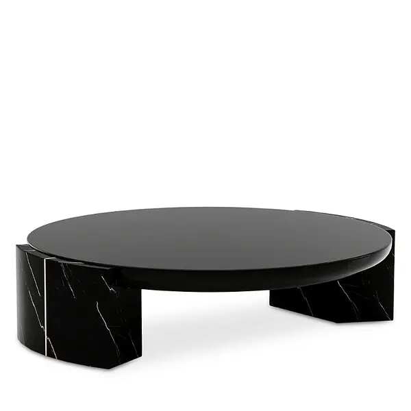 CARACOLE Overlap Round Cocktail Table, Dark