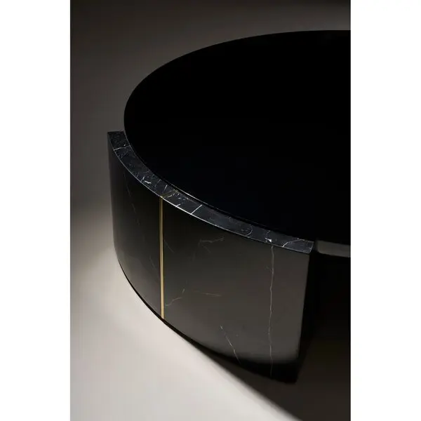 CARACOLE Overlap Round Cocktail Table, Dark