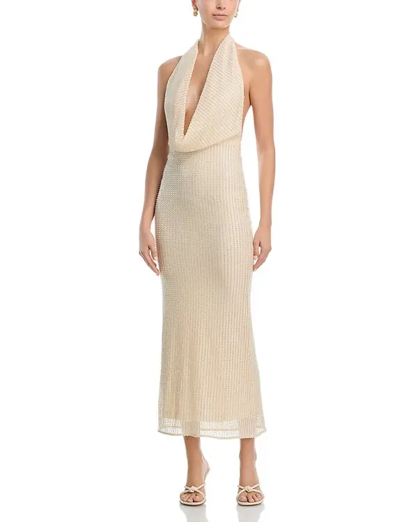 Bardot Nola Sequinned Cowl Neck Dress