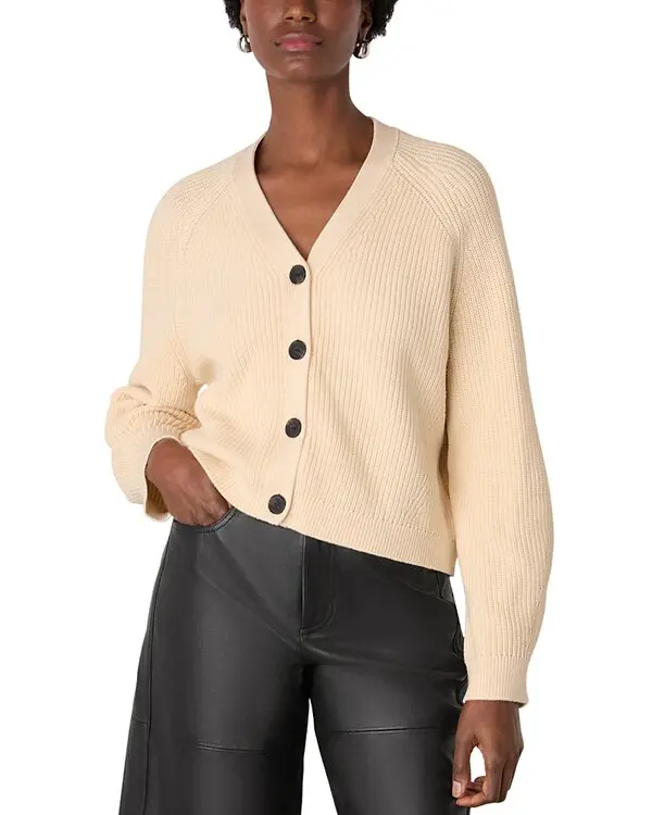 Whistles V-neck Cardigan - Ivory