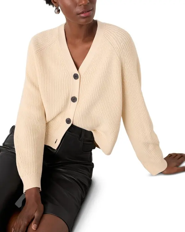 Whistles V-neck Cardigan - Ivory
