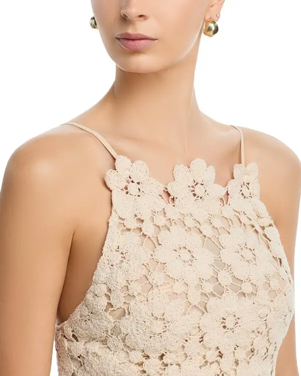 Bardot Veneta Crocheted Top - Light Beige