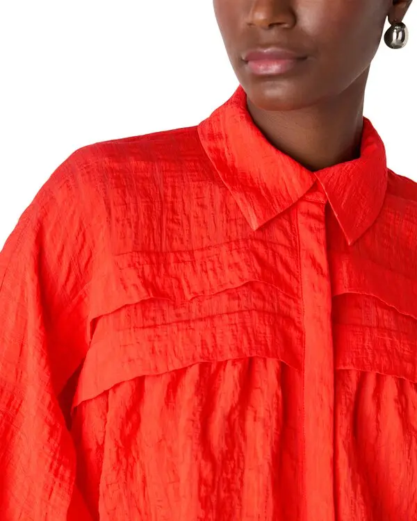 Whistles Textured Frill Detail Blouse