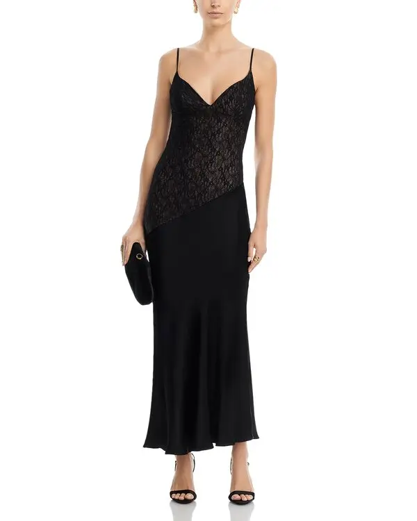 Bardot Aralia Lace Satin Dress