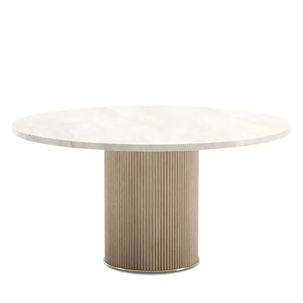 CARACOLE Rhythm Round Stone Top Dining Table