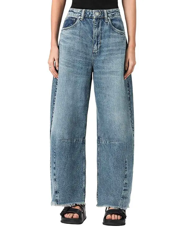 ALLSAINTS Payton Crop High-rise Jeans - Vintage Indigo