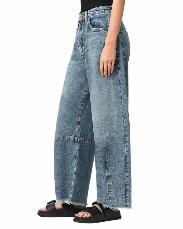 ALLSAINTS Payton Crop High-rise Jeans - Vintage Indigo