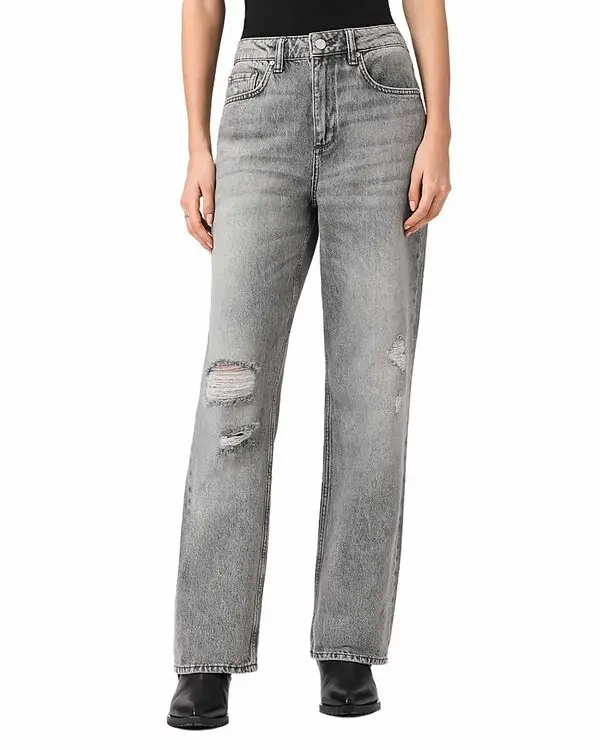 ALLSAINTS Brooklyn High Rise Straight Leg Jeans