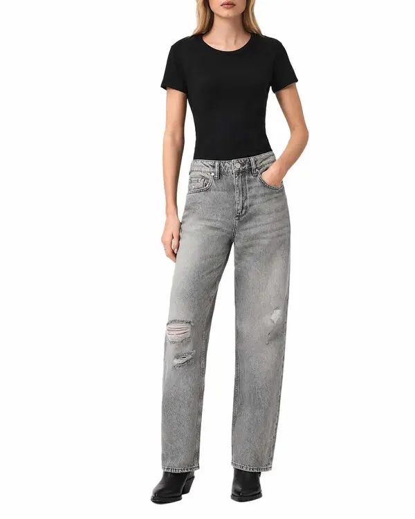 ALLSAINTS Brooklyn High Rise Straight Leg Jeans