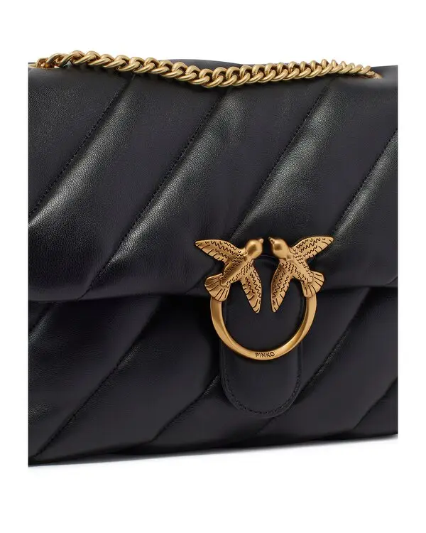 Pinko Love Puff Big Classic Leather Convertible Crossbody