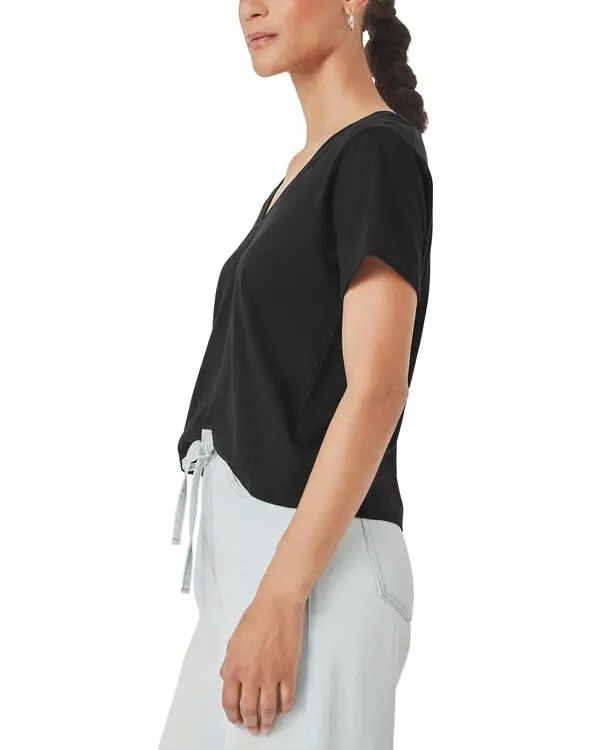 Splendid Louisa V-neck Short Sleeve Tee - Black