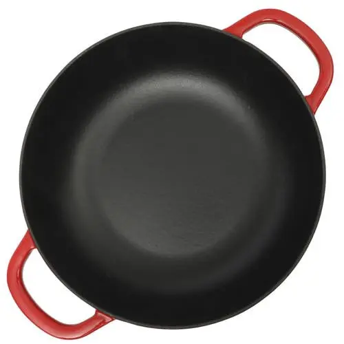CROCK POT 5 Quart Enameled Cast Iron Multi-use Everday Pan With Borosilicate Lid