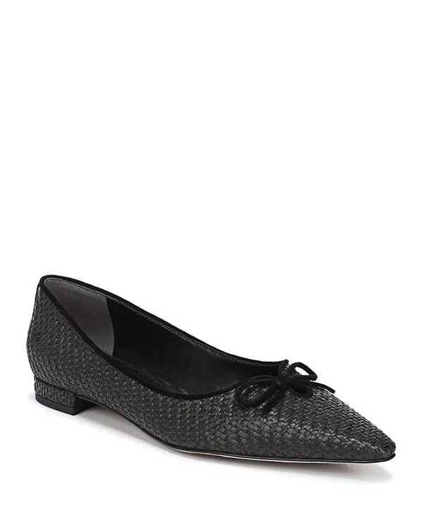 Sam Edelman Esmira 2 Pointed Toe Ballet Flats - Black