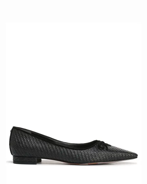 Sam Edelman Esmira 2 Pointed Toe Ballet Flats - Black