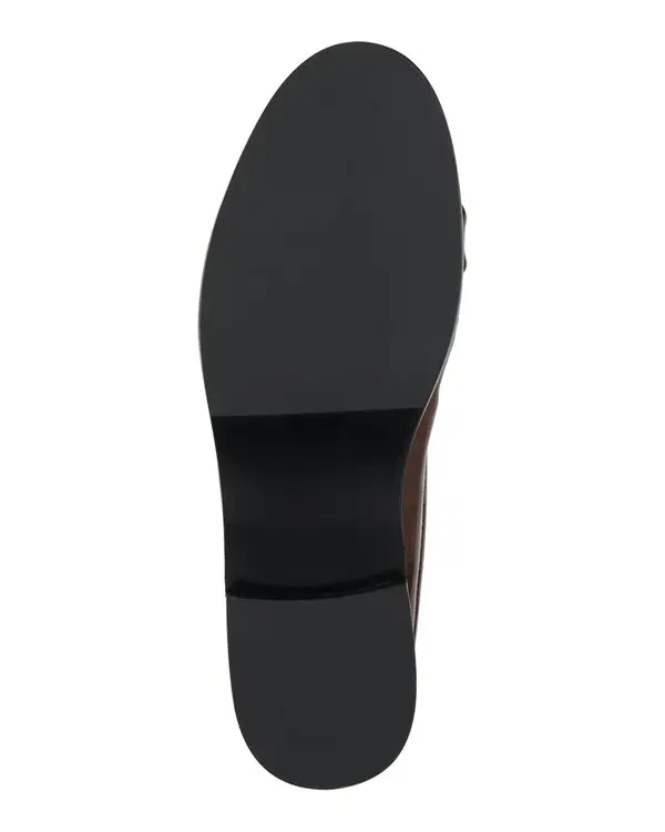 Jeffrey Campbell Goddard Leather Loafer Mules - Brown