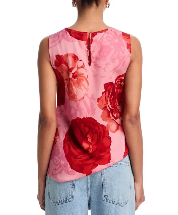 MILLY Serena Floral Top - Pink Multi