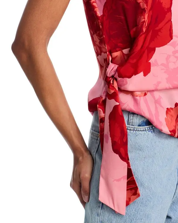 MILLY Serena Floral Top - Pink Multi