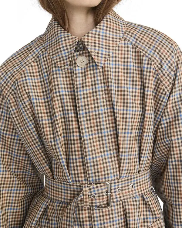 FRAME Plaid Mac Coat - Mocha Check
