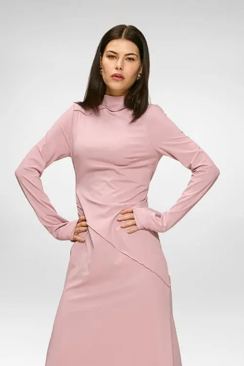 DASKA Jersey Maxi Dress - Pink