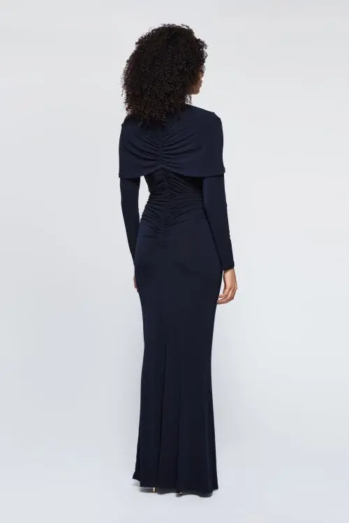DASKA Neli Maxi Dress With Cape Detail