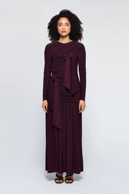 DASKA Maxi Dress With Ruched Details