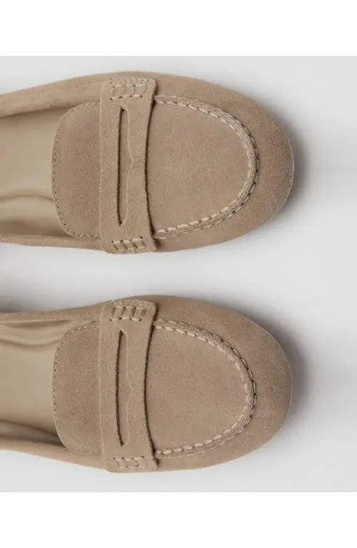 Mango Suede Penny Loafer