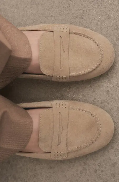 Mango Suede Penny Loafer