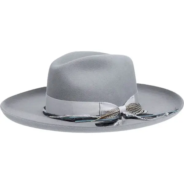 Stetson Oceanus Fedora Hat - Light Grey