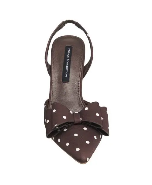 French Connection Betti Bow Slingback Heel - Brown