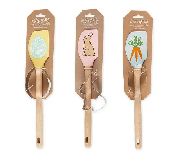 DESIGN IMPORTS Hop Into Spring Spatula & Cookie Cutter Sets - One-color