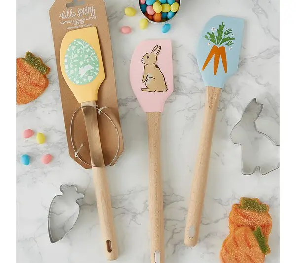DESIGN IMPORTS Hop Into Spring Spatula & Cookie Cutter Sets