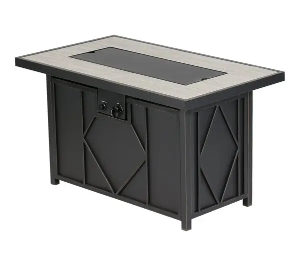 HEATMAXX Rectangular Tabletop Gas Fire Pit