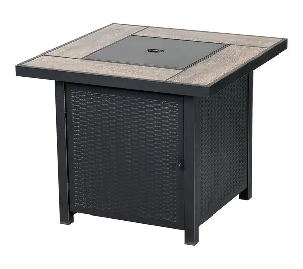 HEATMAXX Square Gas Fire Pit Table