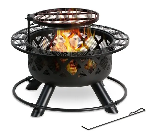 HEATMAXX Wood Burning Fire Pit With Cooking Gri Ll - One-color
