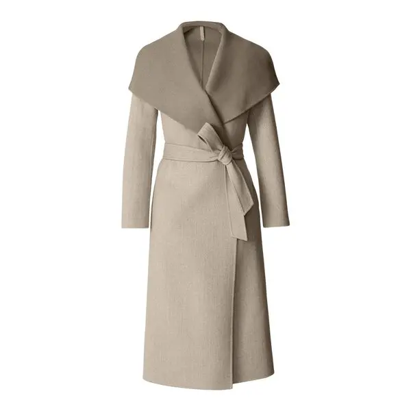 Mackage Mai-hb Double-face Herringbone Wool Wrap Coat