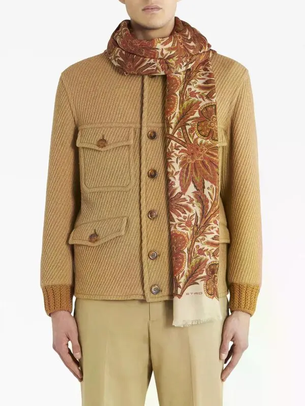 Etro Floral-print Cashmere-silk Scarf