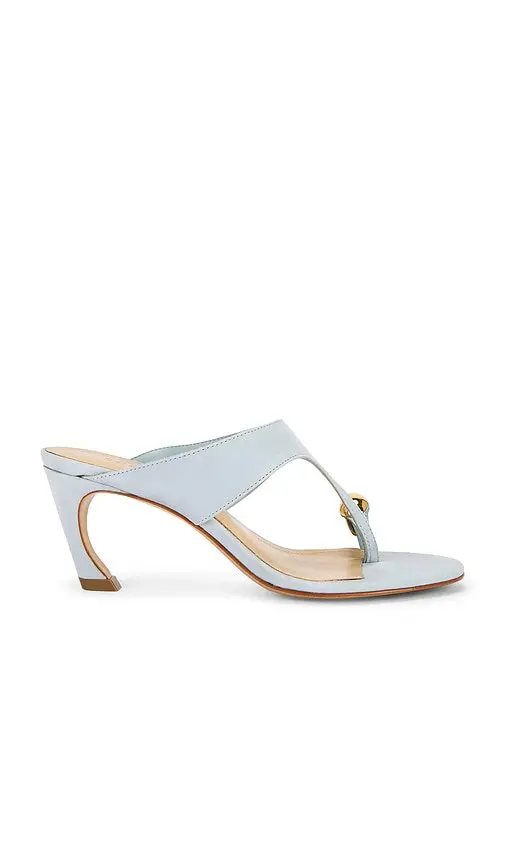 Schutz Maisie Mule With Gold-tone Embellishment - Light Azure