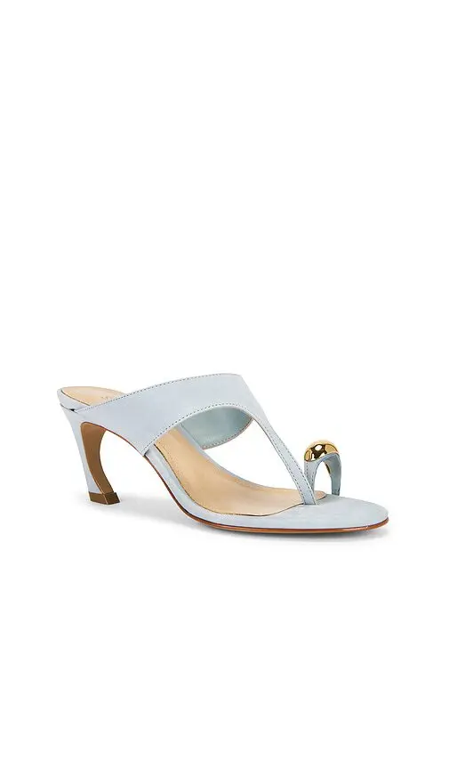 Schutz Maisie Mule With Gold-tone Embellishment - Light Azure