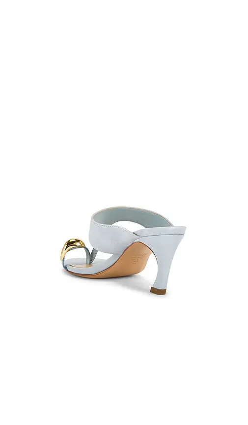 Schutz Maisie Mule With Gold-tone Embellishment - Light Azure