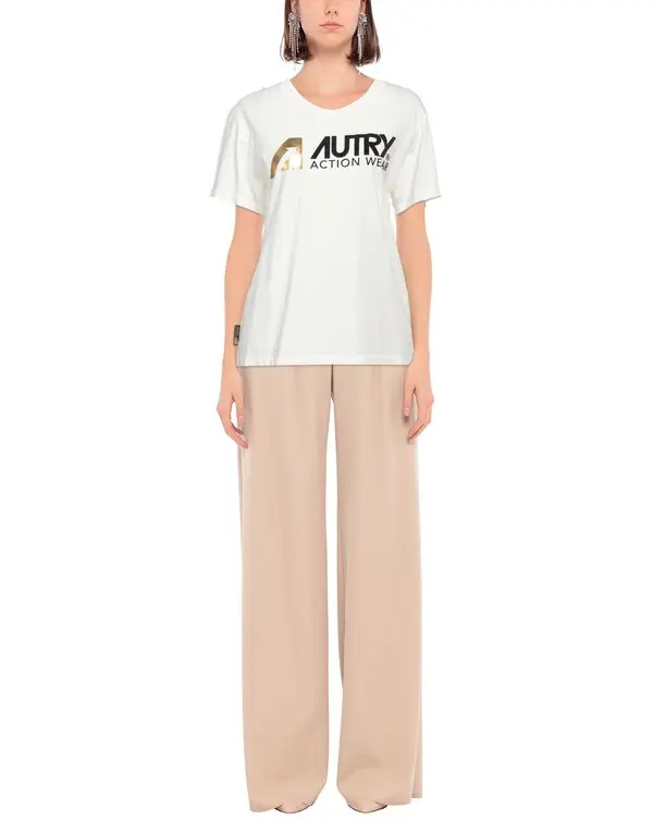AUTRY Cotton Jersey T-shirt With Flocked Logo Print