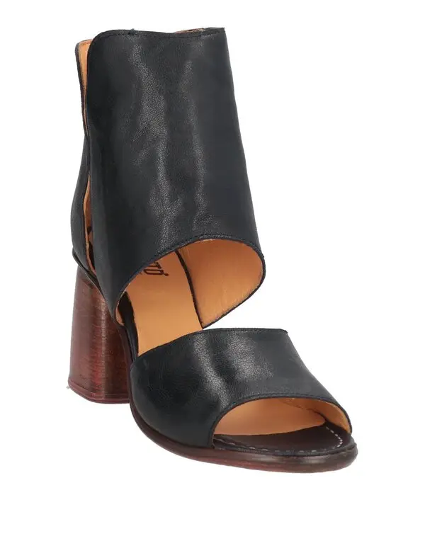 JP/DAVID Leather Open-toe Ankle Boots