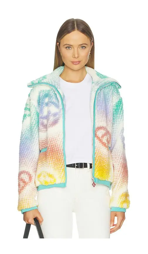 Casablanca Monogram Fleece Zip-up Jacket - Multi